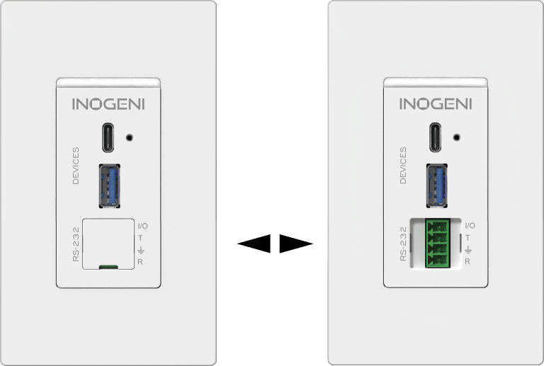 U-BRIDGE 3 WP (with wall plate) multi-device USB extender up to 100 m/330 ft over CAT6A | INOGENI